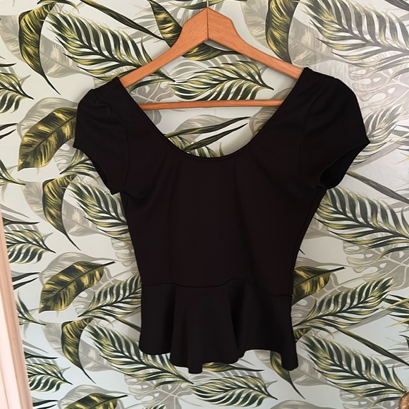 Poof! | Tops | M94 Black Top Poof Small Sm S | Poshmark